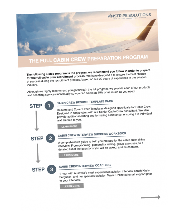 Cabin Crew Preparation Programs | Pinstripe Solutions